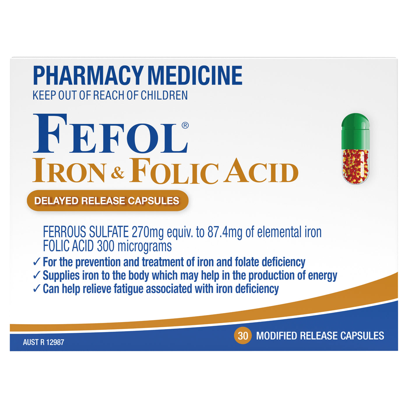 Fefol Spansules 30 Capsules — Giant Chemist Harbour Town