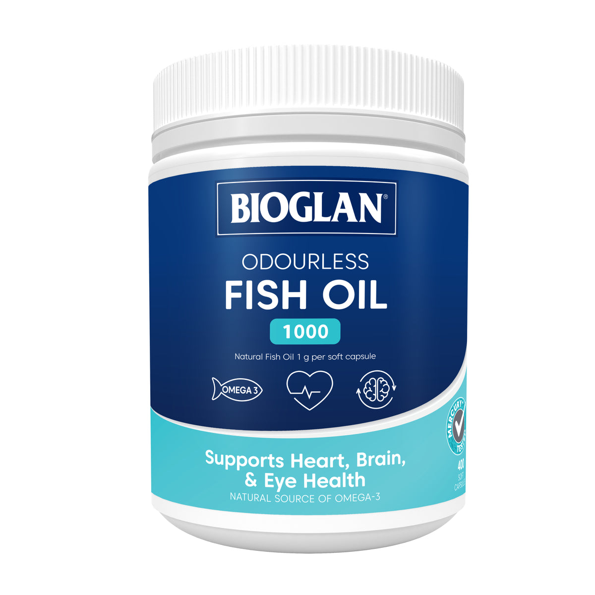 Bioglan Odourless Fish Oil 1000mg 400 Capsules — Giant Chemist Harbour Town