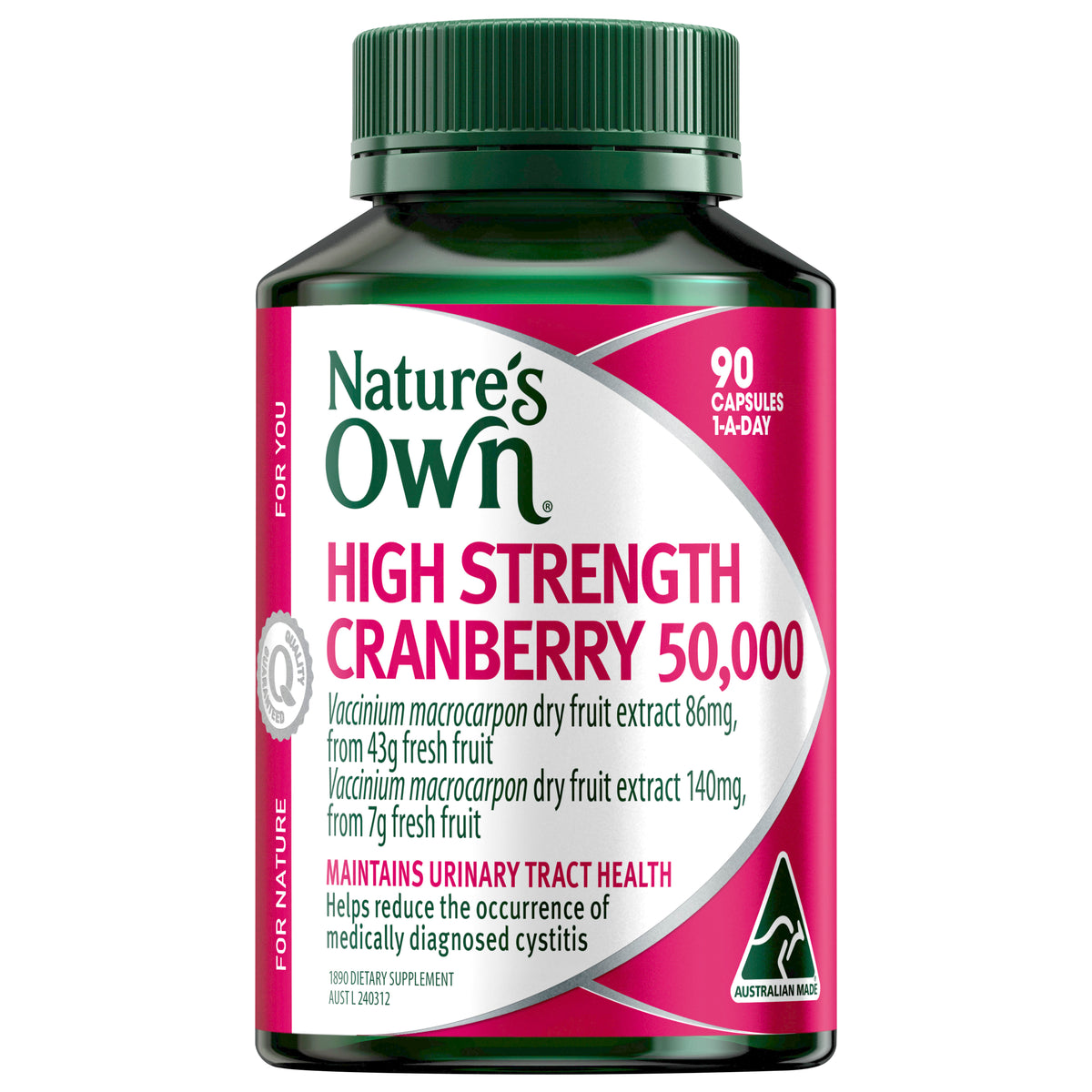 Nature's Own Cranberry 50,000 90 Capsules — Giant Chemist Harbour Town