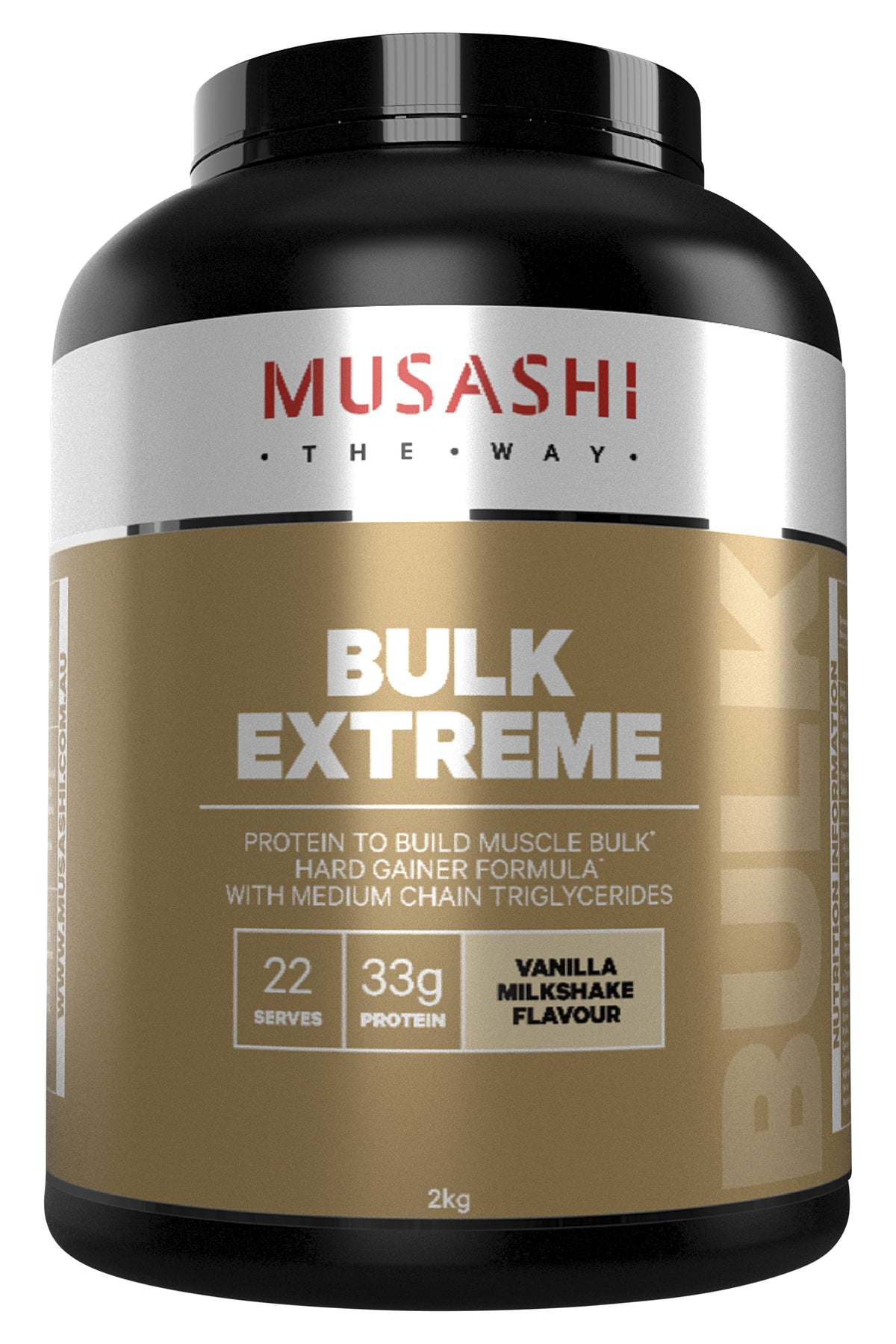 Musashi Bulk Extreme Protein Powder Vanilla Milkshake 2kg — Giant ...