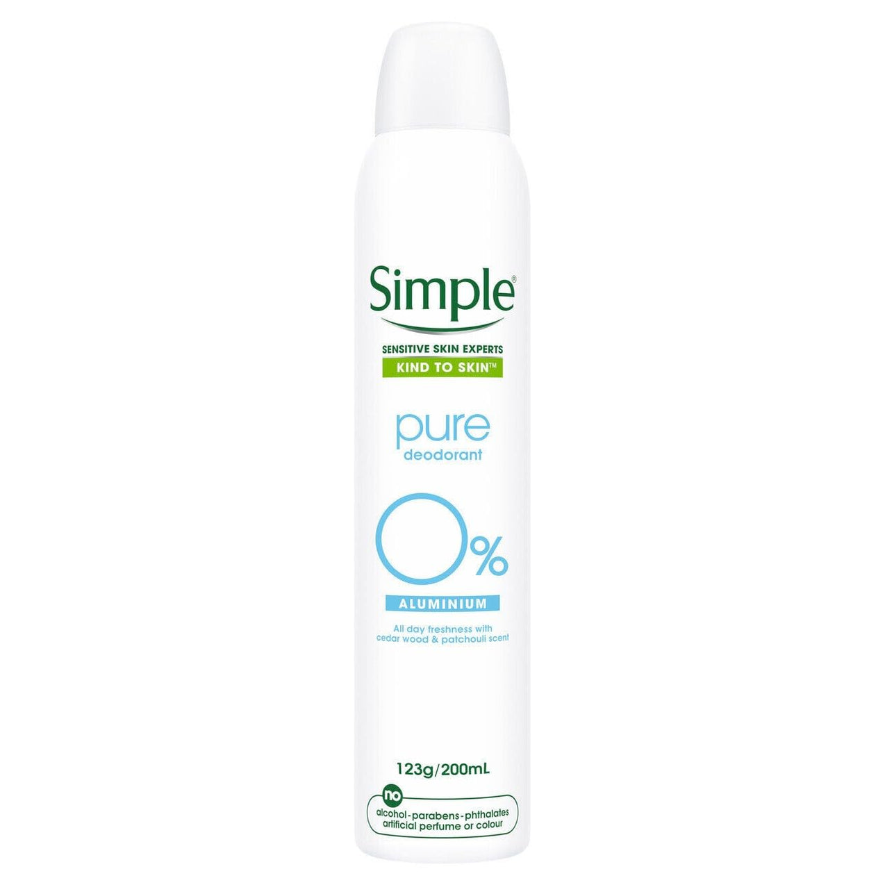 Simple Female Antiperspirant Aerosol Pure Deodorant Spray 200ml — Giant ...