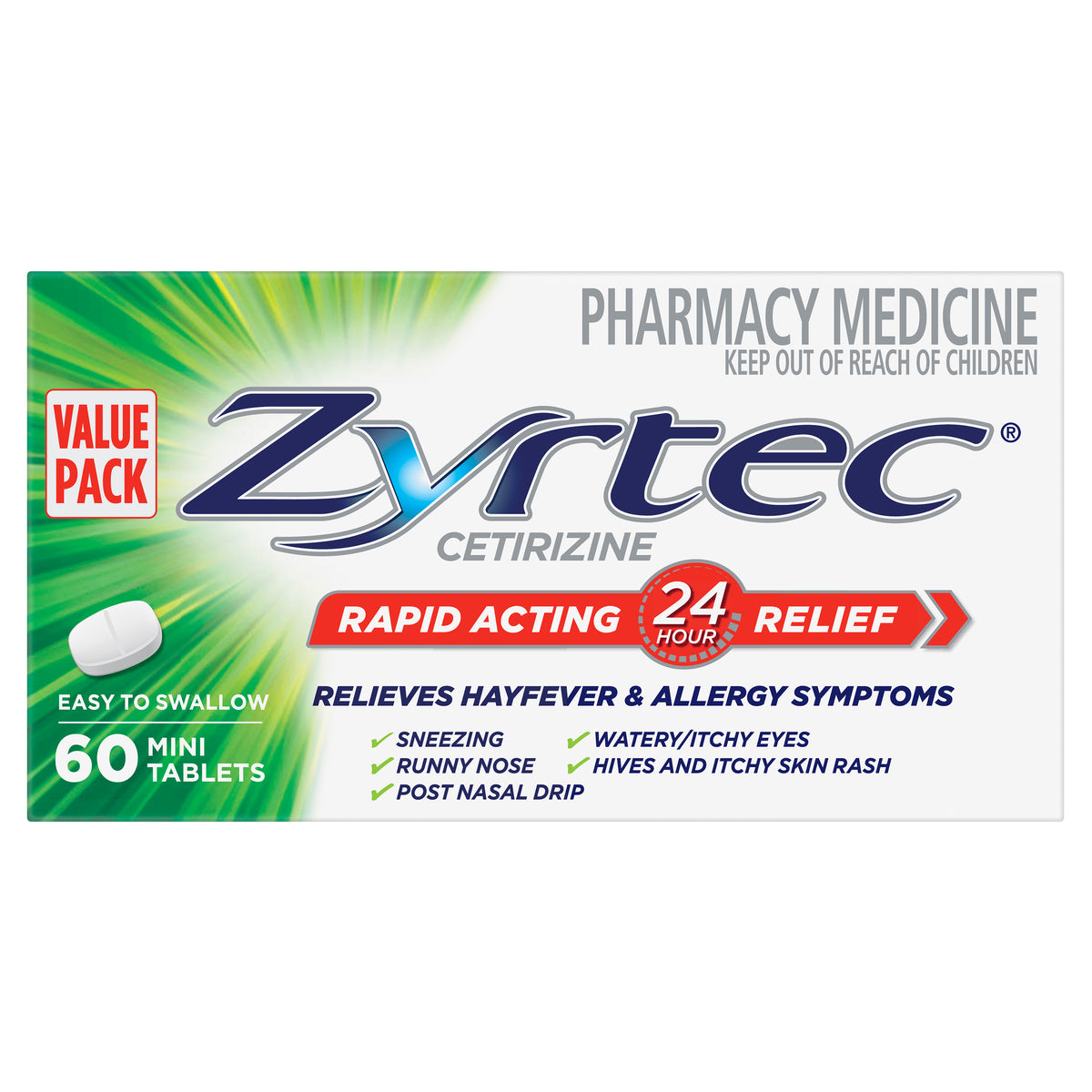 Zyrtec 10mg Tablets 60 — Giant Chemist Harbour Town