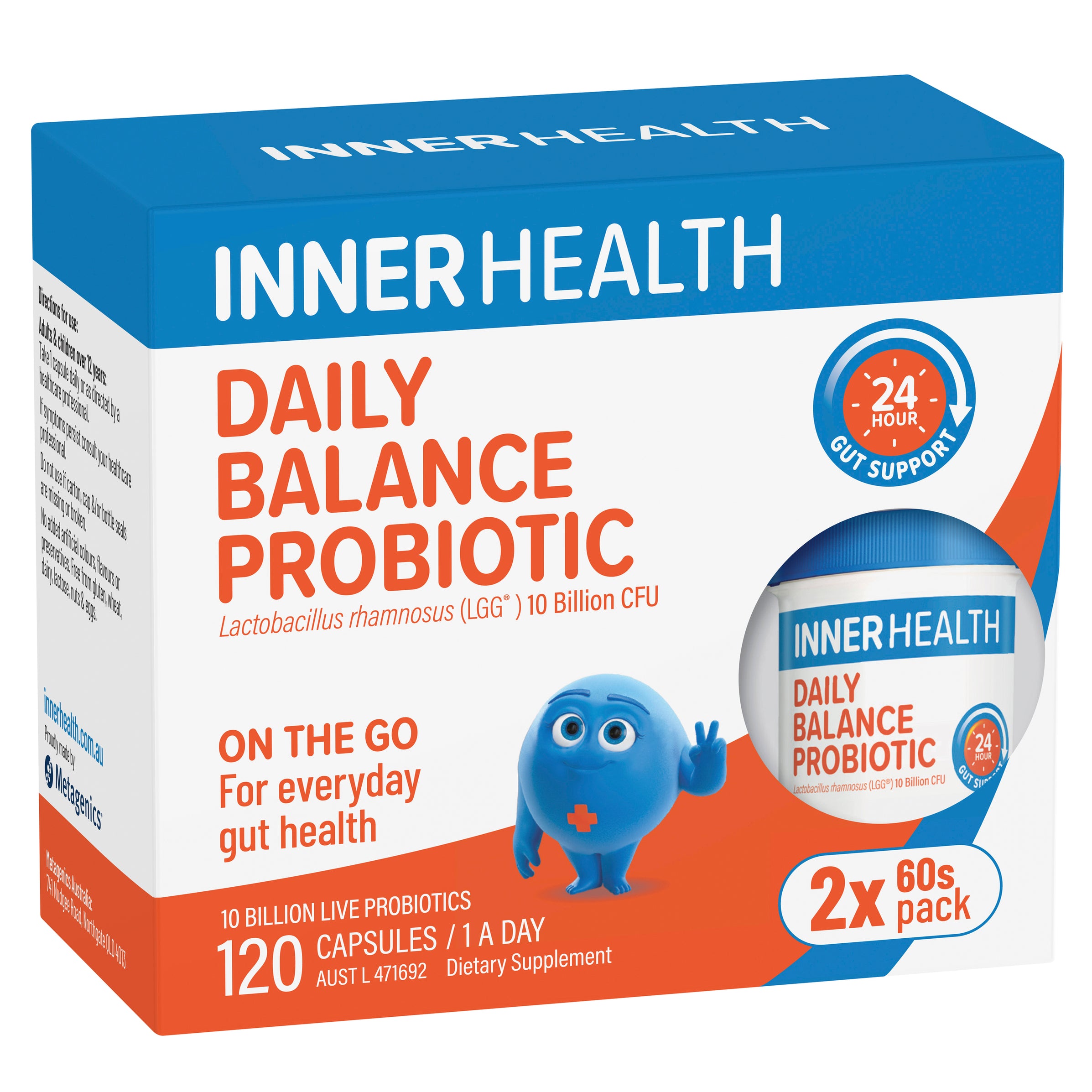 Inner Health Daily Balance Probiotics 120 Capsules — Giant Chemist ...