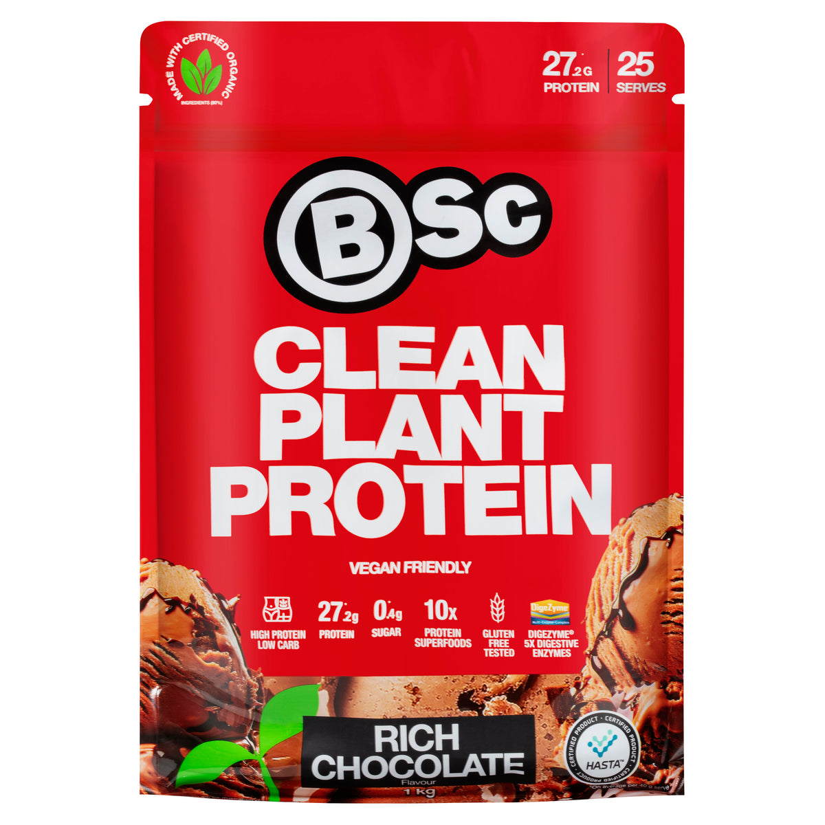 Body Science BSC Clean Plant Protein Rich Chocolate 1kg — Giant Chemist ...