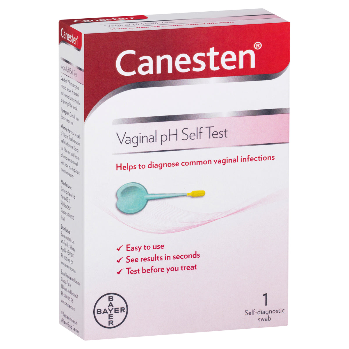Canesten Vaginal PH Self Test 1 Pack — Giant Chemist Harbour Town
