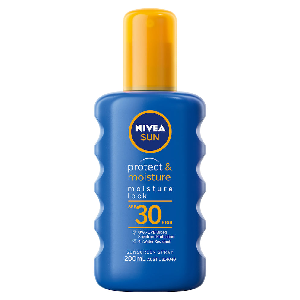 Nivea Sun Protect & Moisture Caring Sunscreen Spray SPF 30 200ml ...