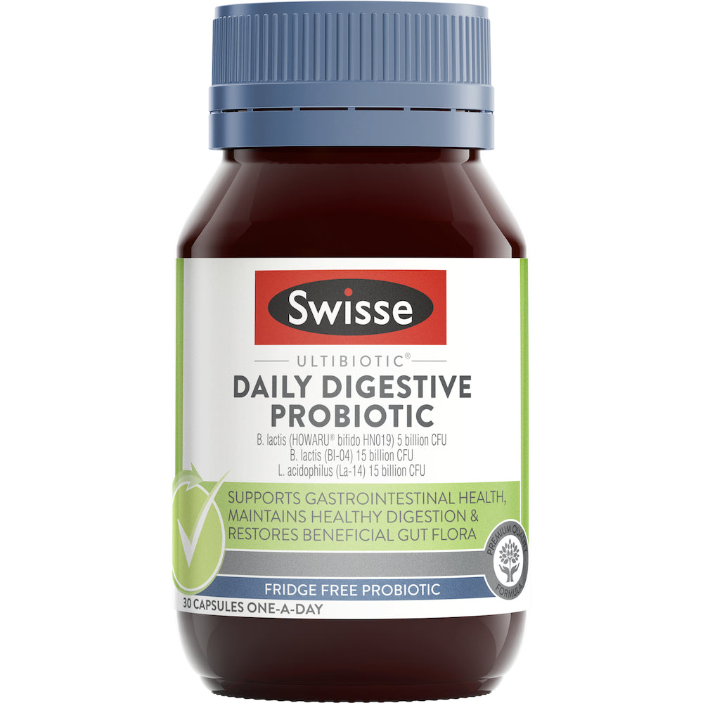 Swisse Ultibiotic Daily Digestive Probiotic 30 Capsules — Giant Chemist ...